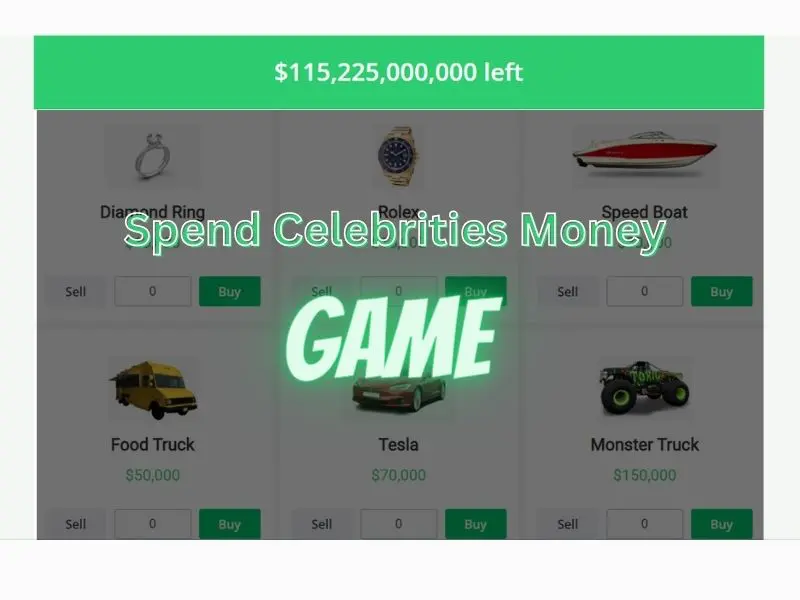 Spend Celebrities Money Game 2024 | SBGM